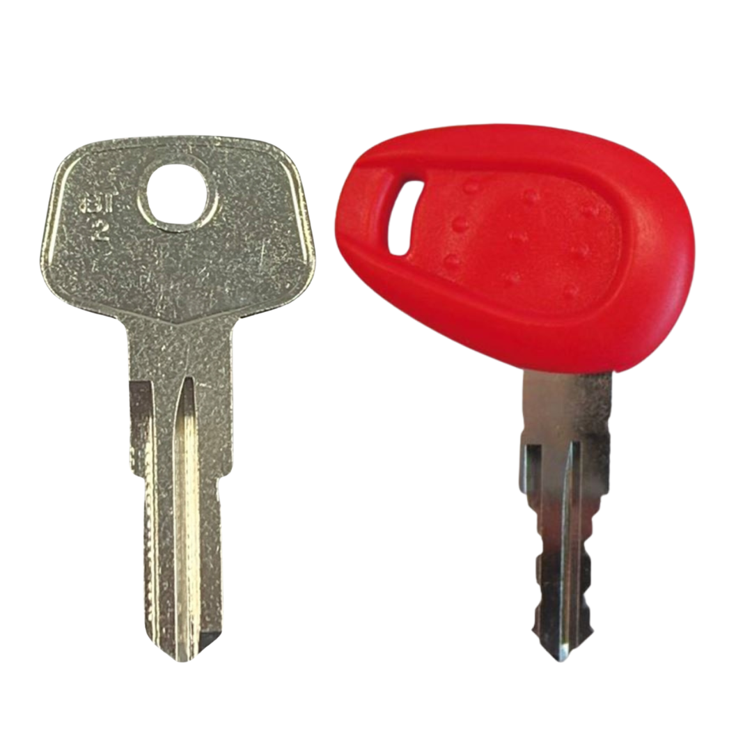 Givi Luggage Keys (With Red Dust Cover) - Coded Keys